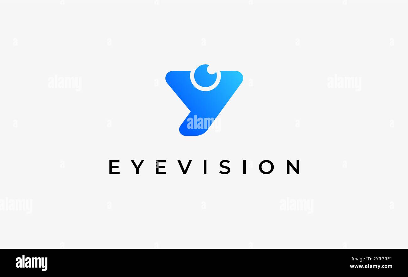 Logo Letter Y and Eye Vision. Digital, visual with modern and ...