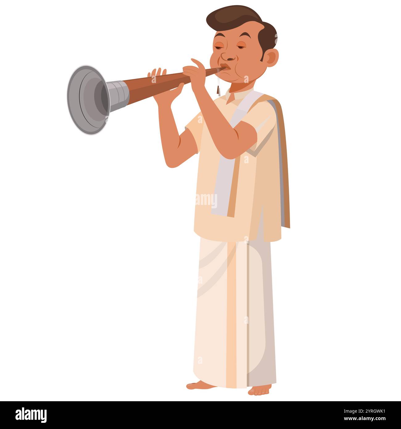 Indian Shehnai player, Traditional Folk Music Stock Vector Image & Art ...