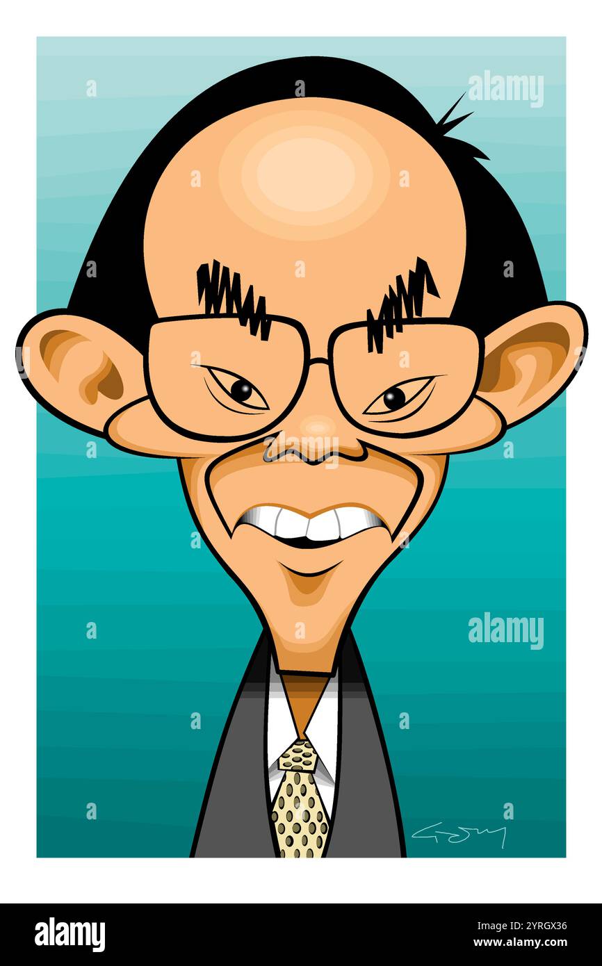 Steven Chu, US physicist, illustration Stock Photo - Alamy