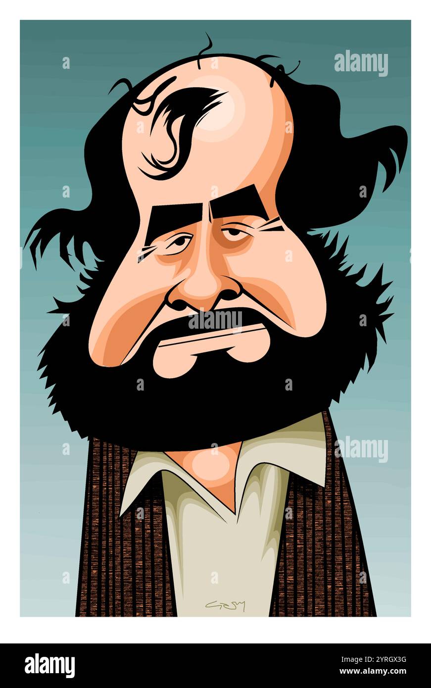 Illustration of the German biophysicist Erwin Neher (born 1944). Neher ...