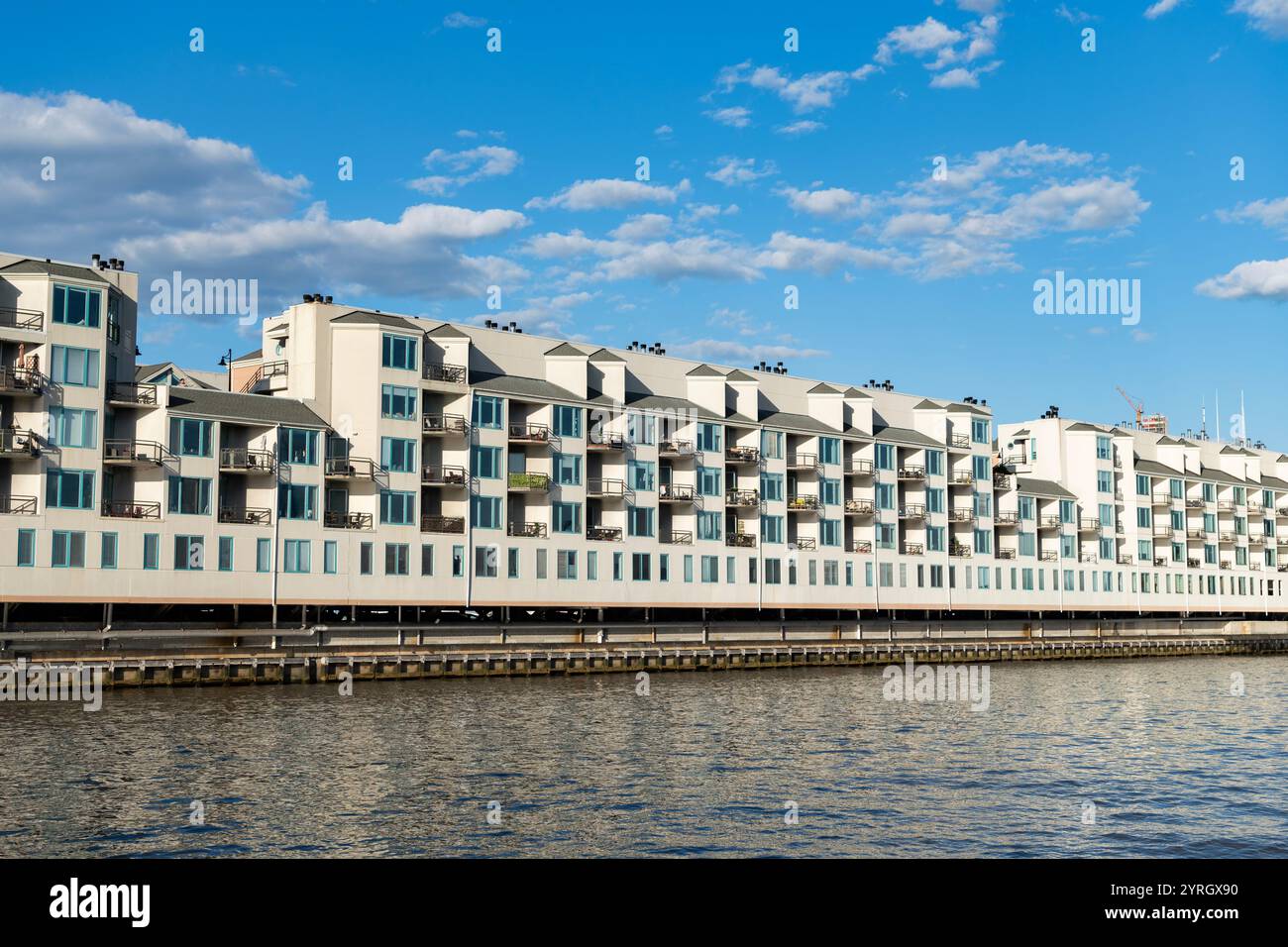 Residential waterfront apartment building. Waterfront architecture ...
