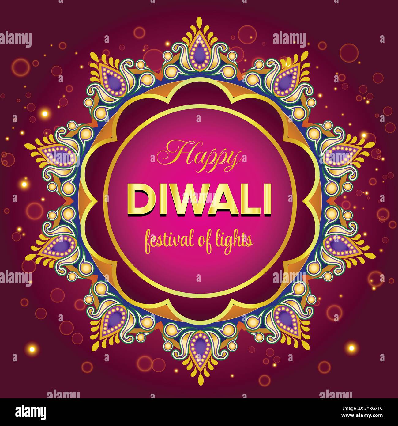 Diwali celebration greeting card, Indian festival of lights Happy ...