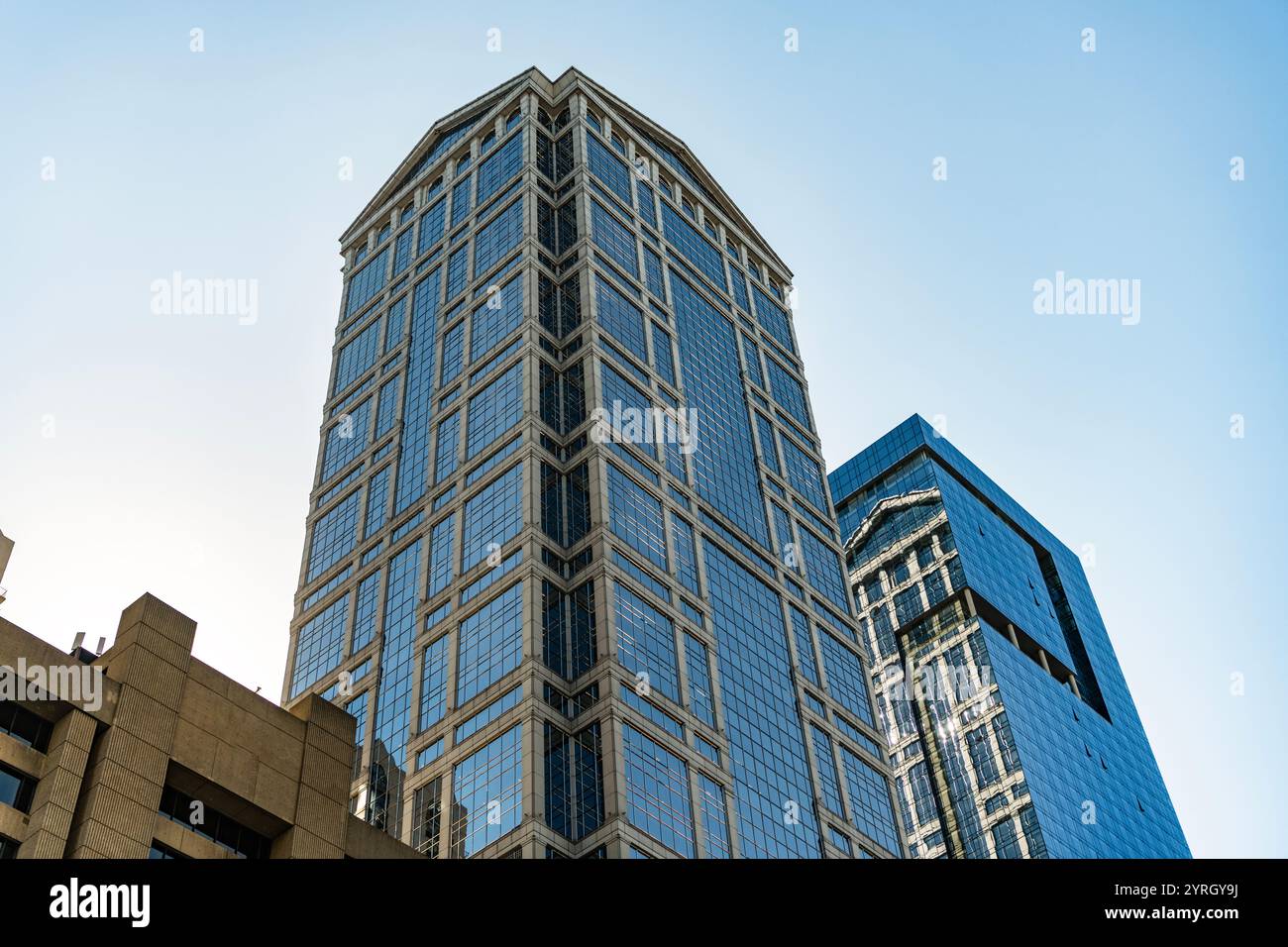 City architecture. Architecture of modern business office building ...