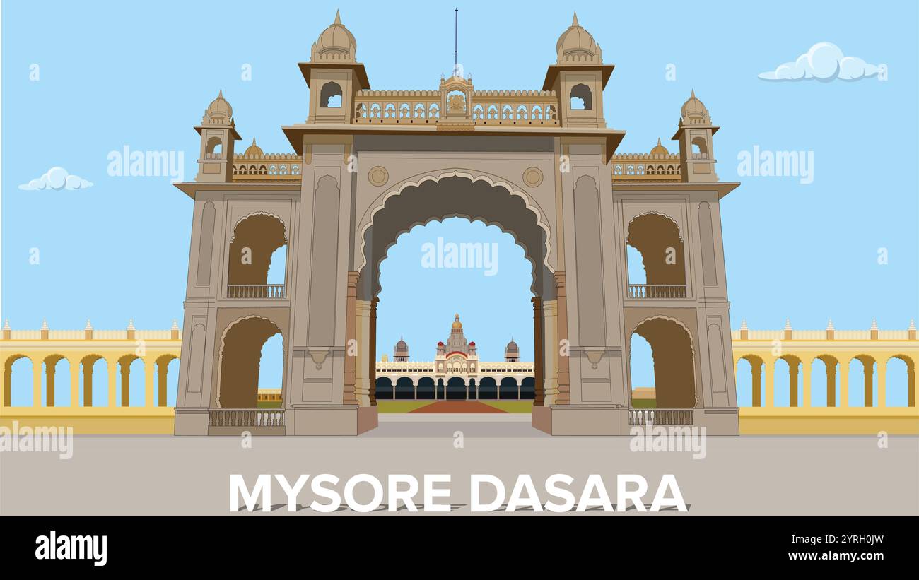 Mysore palace dasara festival, Entrance Gate to Mysore Palace, Amba ...