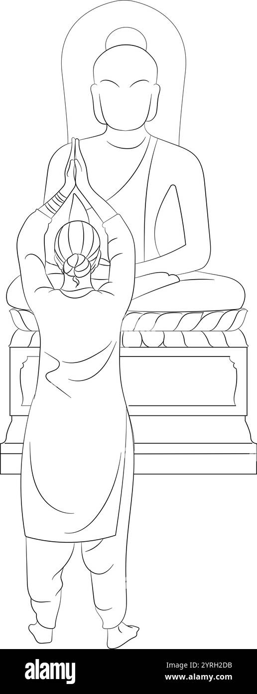 Gautam buddha india Stock Vector Images - Alamy