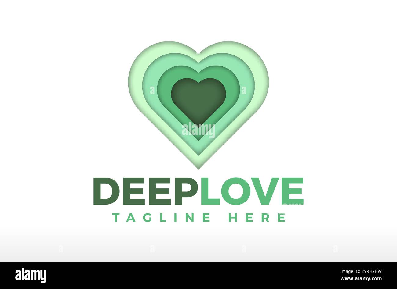 Creative Multiple Heart Shape Deep Love Logo Design Vector Icon Symbol ...