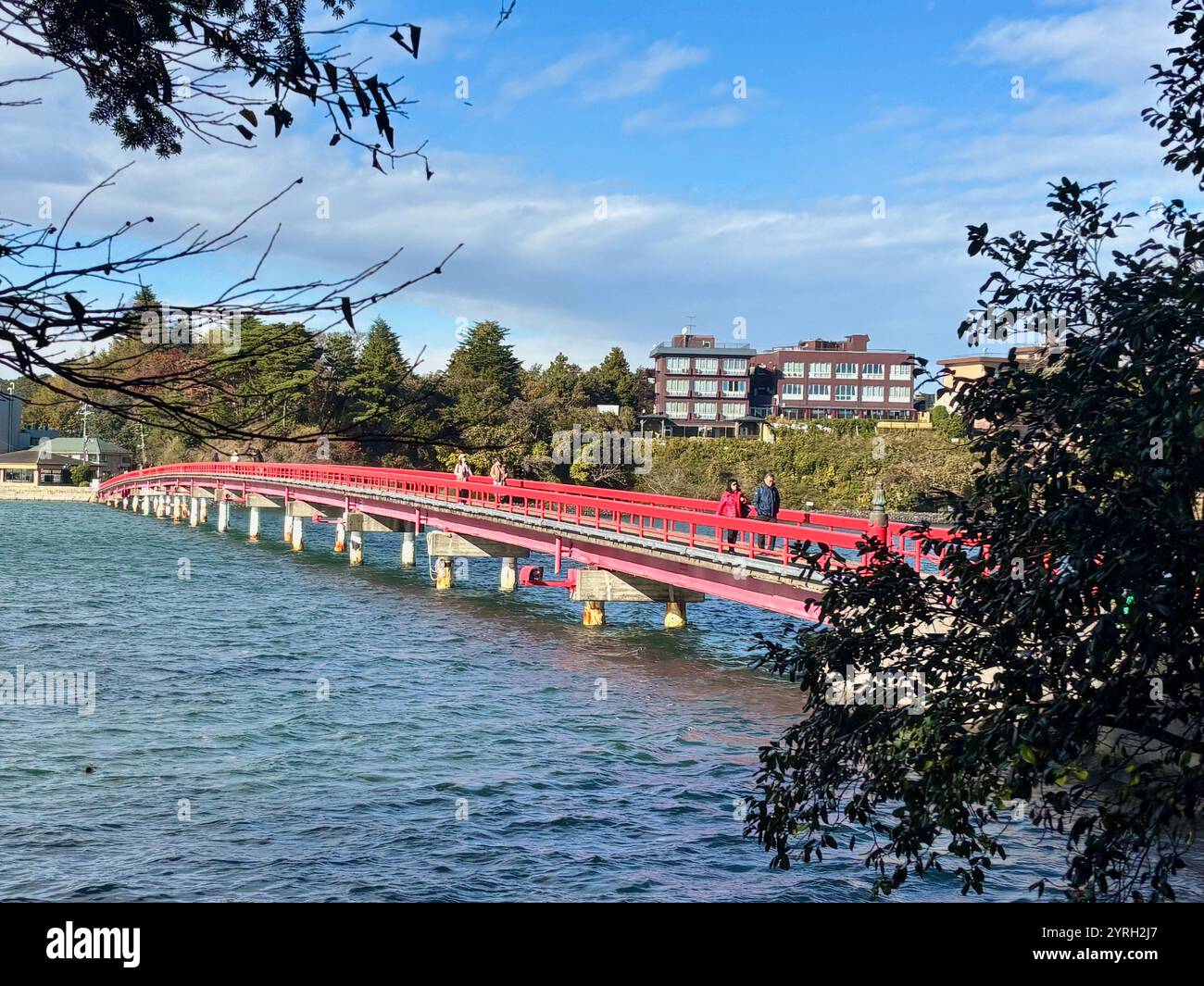 The Fukuurabashi Bridge that connects Fukuura Island and the Matsushima ...