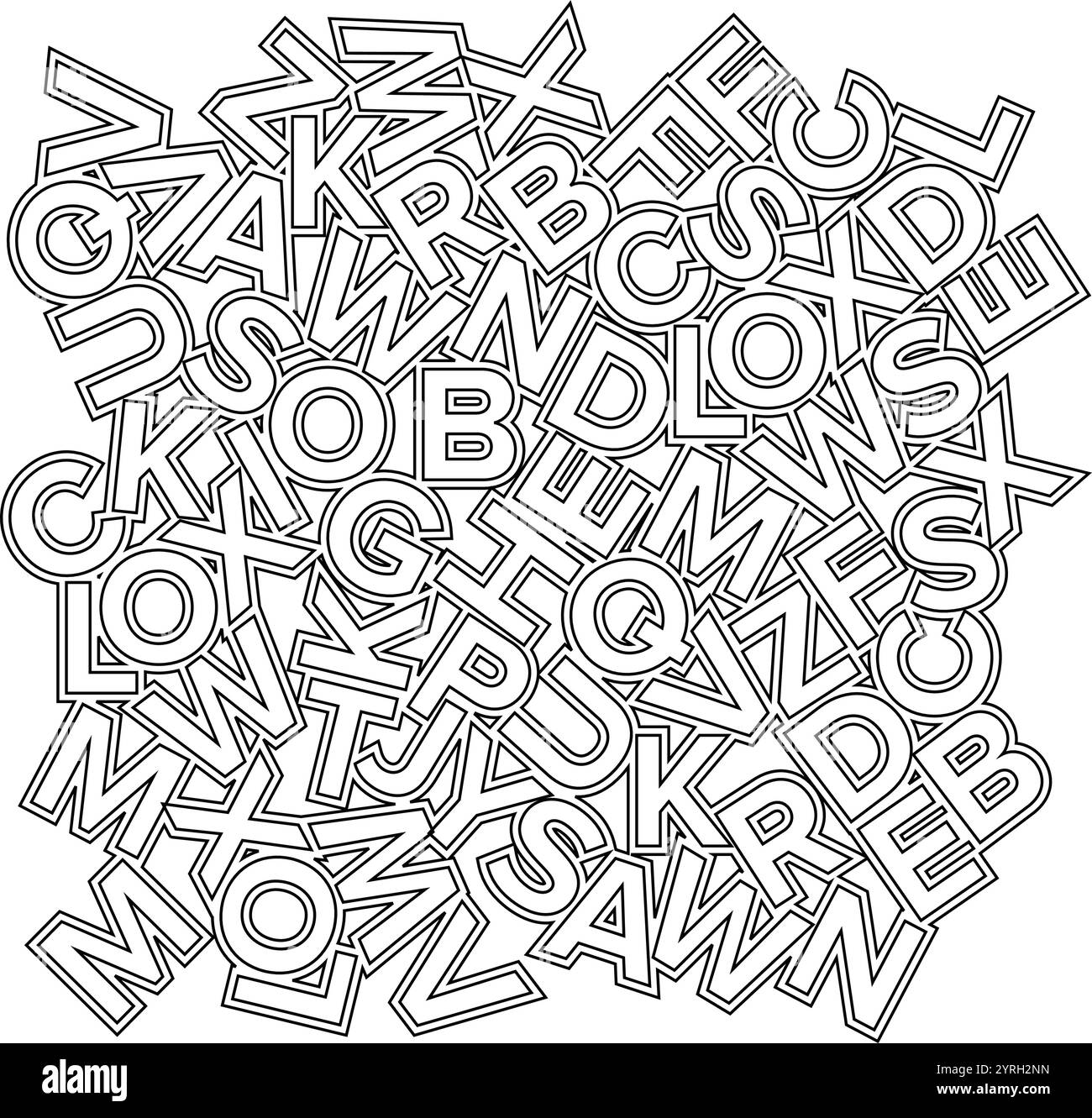 Alphabet Pattern, Letters Pattern Texture, Background Stock Vector ...