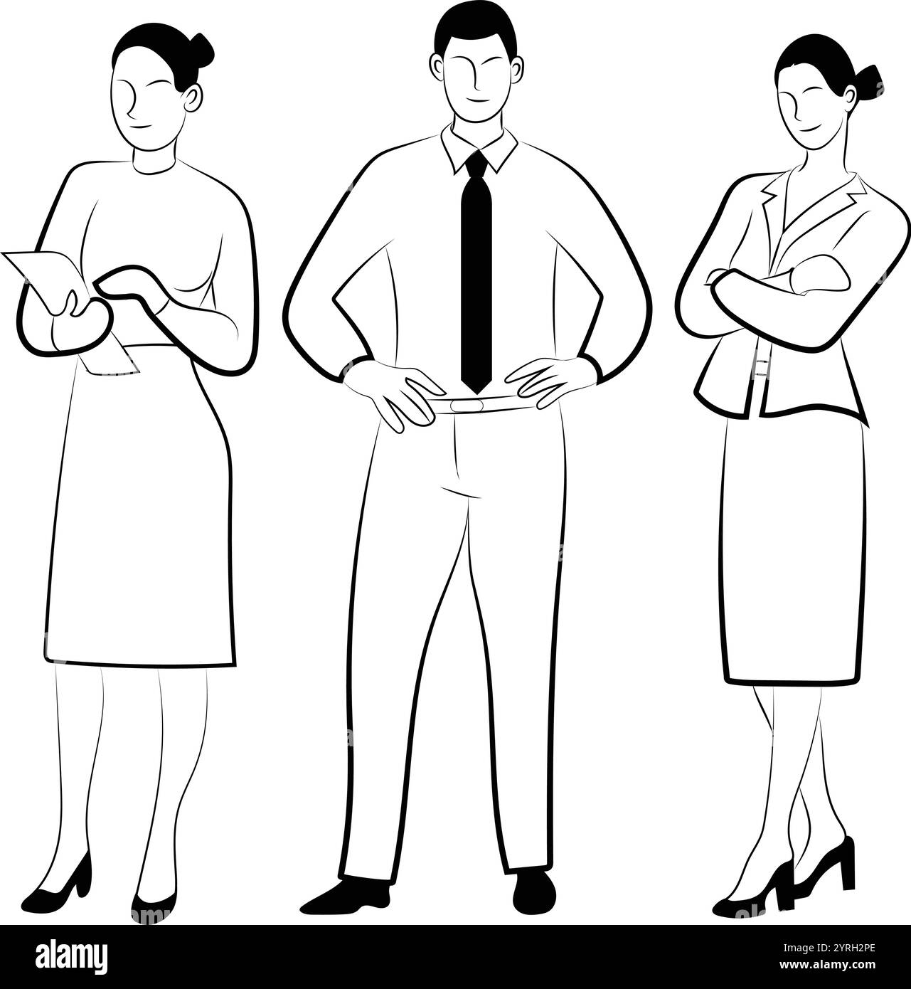 Business people illustration, Isolated succesful bussiness team, Hand ...