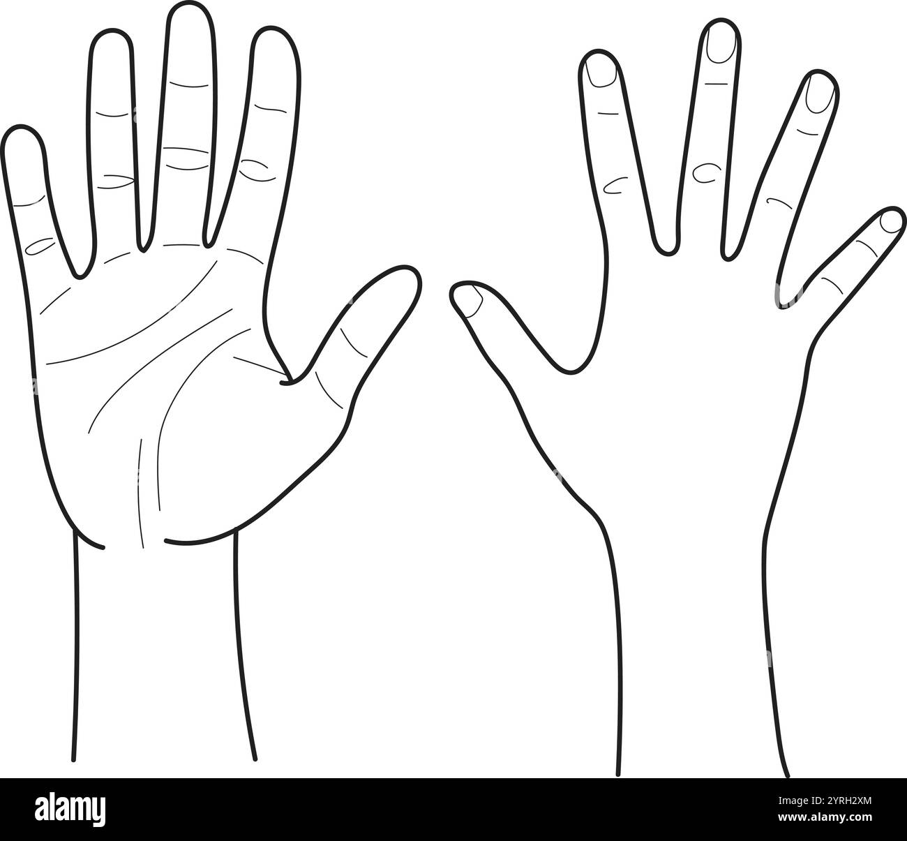 Crossed hand palms Stock Vector Images - Alamy