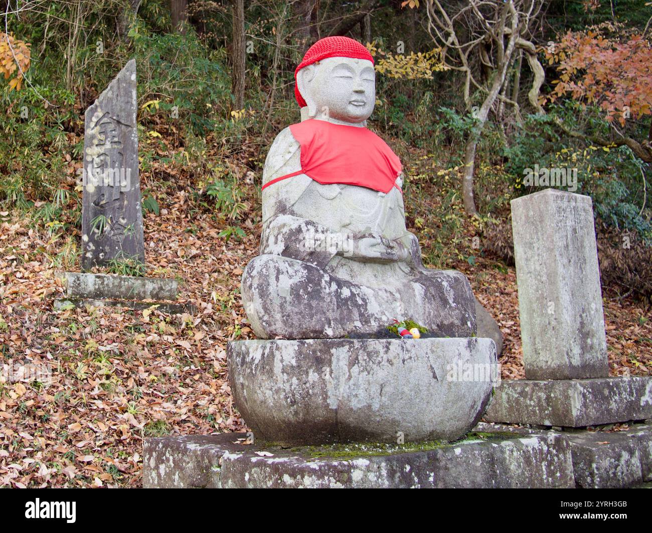 A stone Buddha statue at Chuson-ji Temple in Hiraizumi, Japan Stock ...