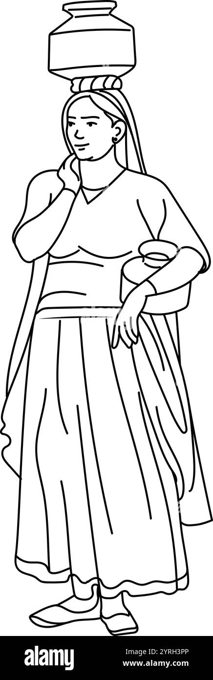 Sitting woman in village Black and White Stock Photos & Images - Alamy