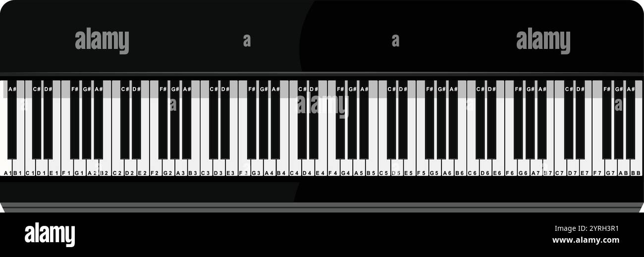 Piano keyboard. live concert music background Stock Vector Image & Art ...