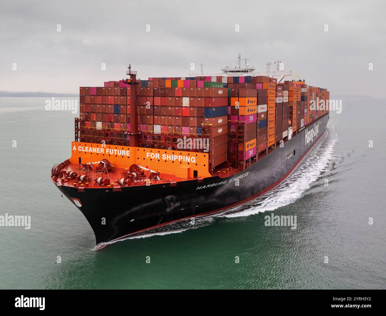 Hamburg Express, a LNG-powered container ship and flagship of the ...