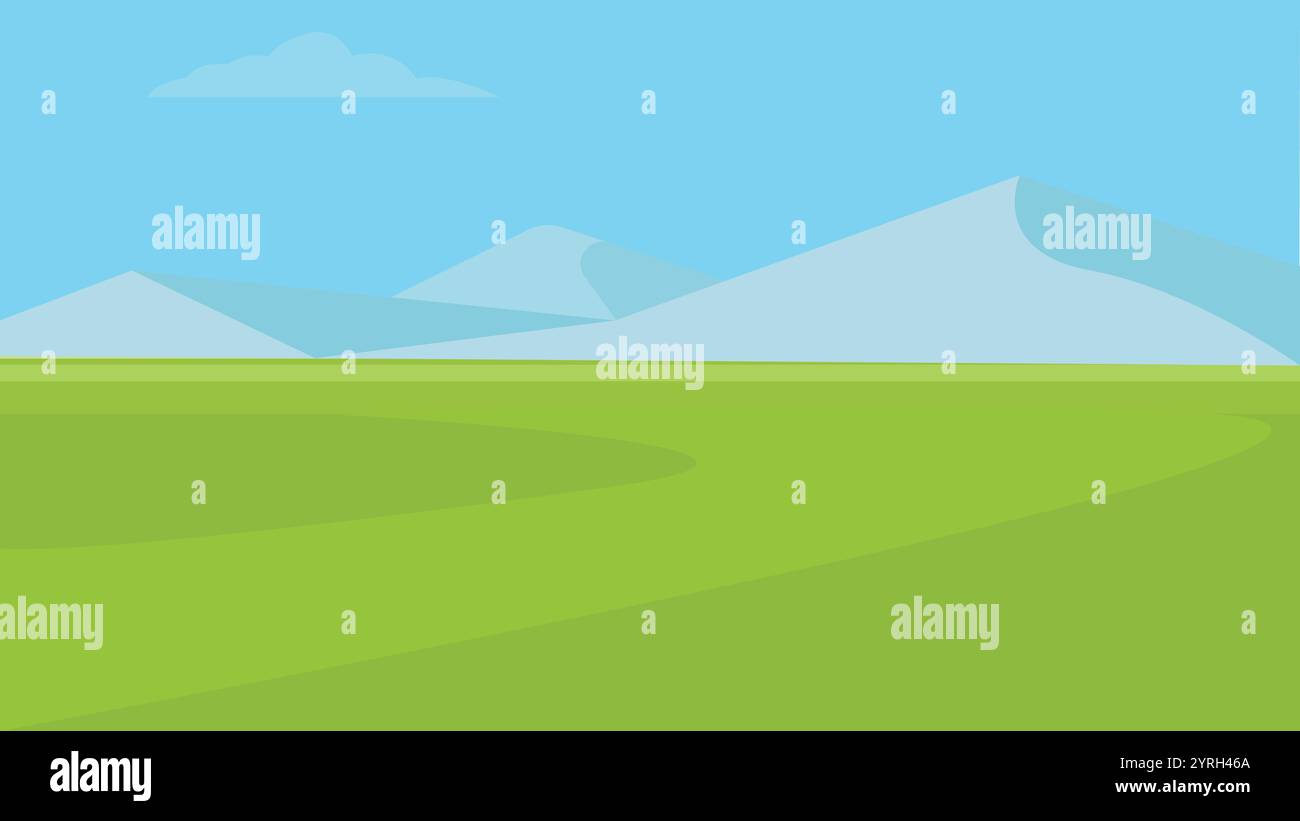 Ground Landscape, nature landscape, green grass Stock Vector Image ...