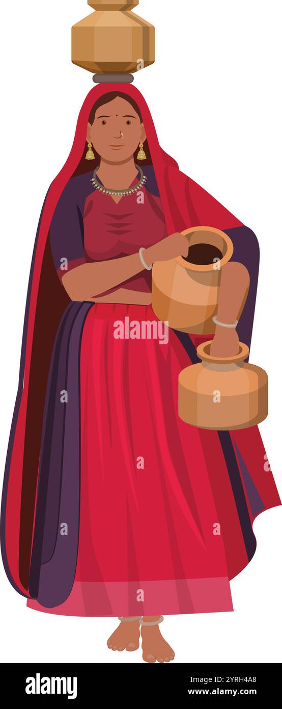 Gujarati woman india Stock Vector Images - Alamy