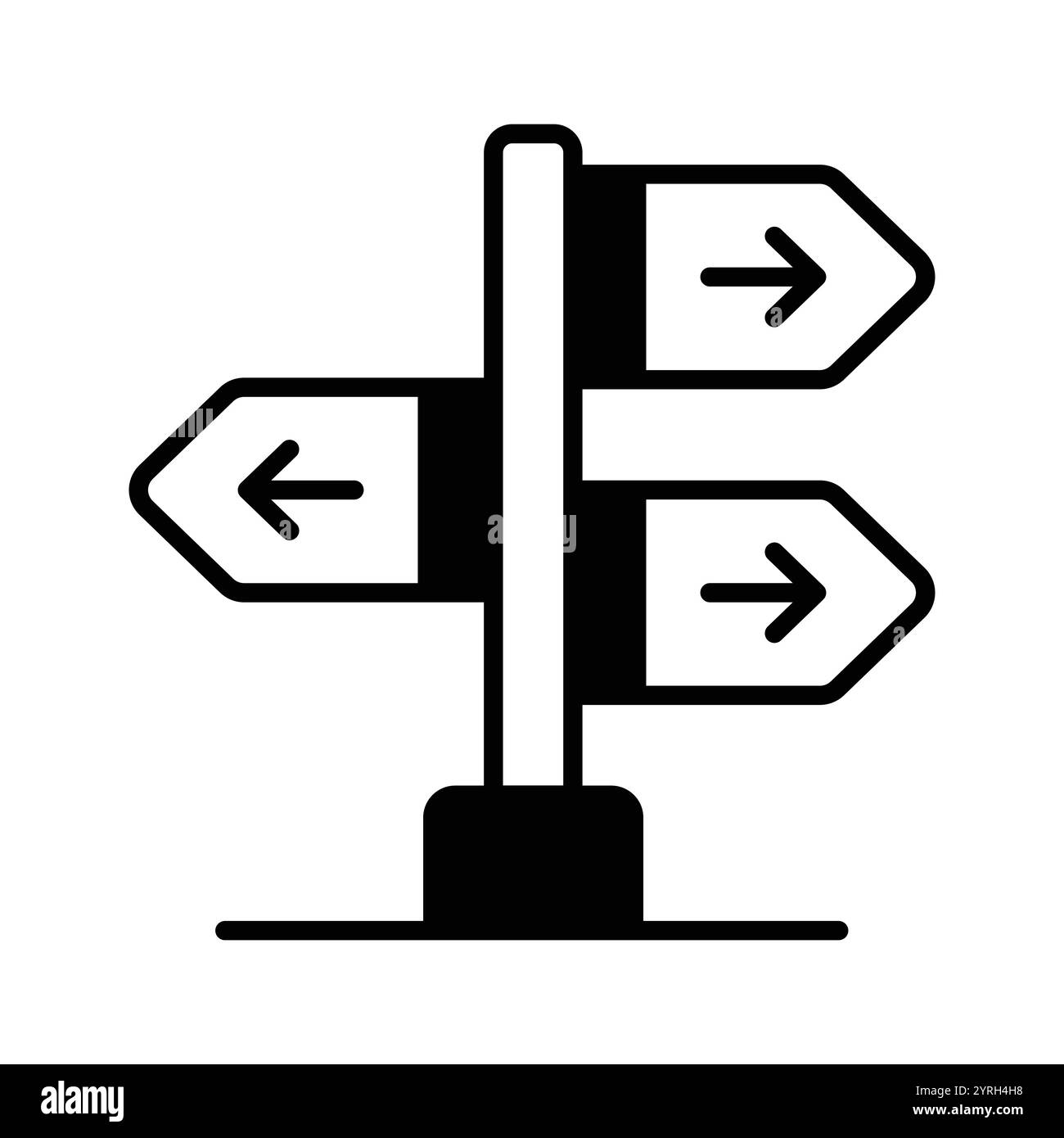 Grab this amazing vector of signpost in modern style, direction board ...