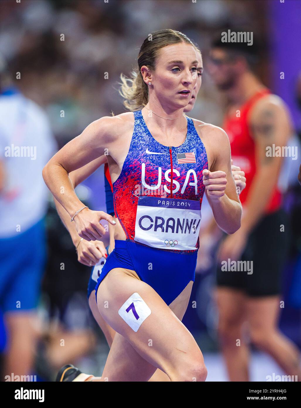 Elise Cranny participating in the 1500 meters at the Paris 2024 Olympic ... Elise Cranny participating in the 1500 meters at the Paris 2024 Olympic ...