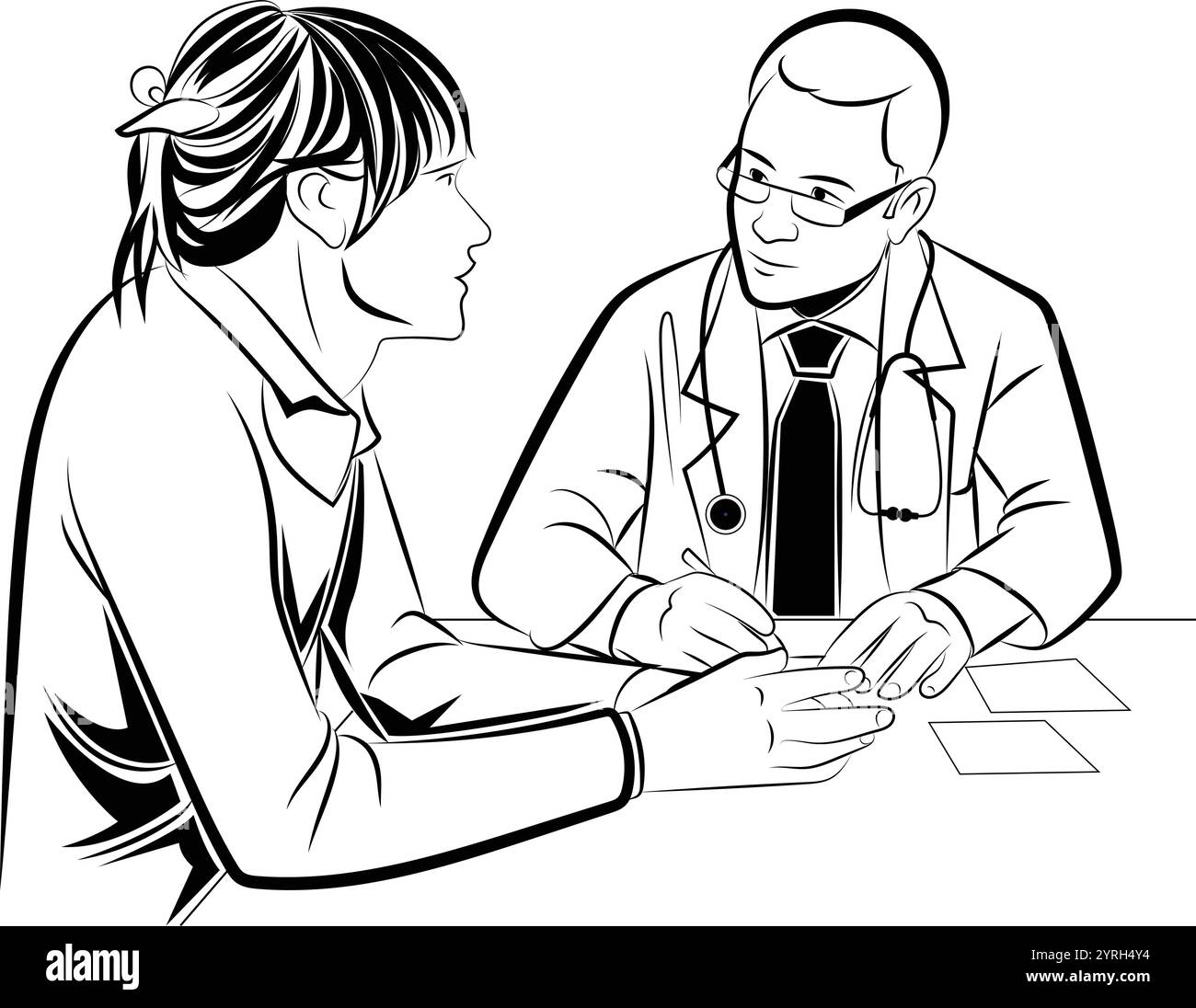 General practitioner doctor in Black and White Stock Photos & Images ...