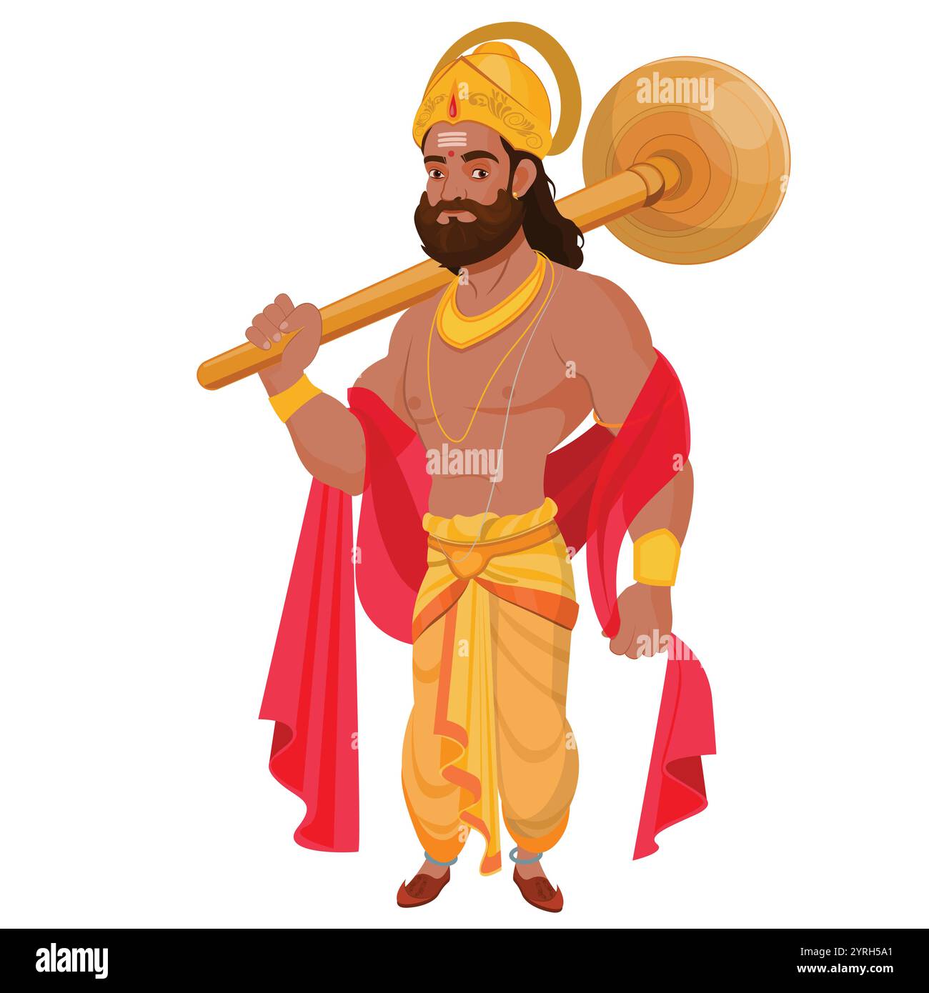 Indian King, Mahabharat character, Indian story character Stock Vector ...