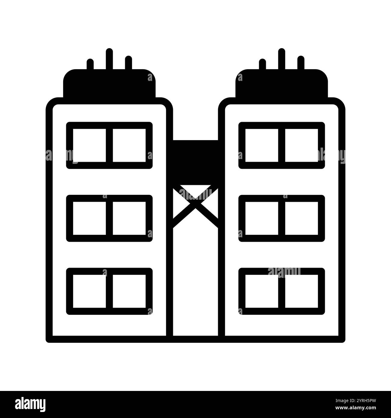 Office building vector design isolated on white background Stock Vector ...