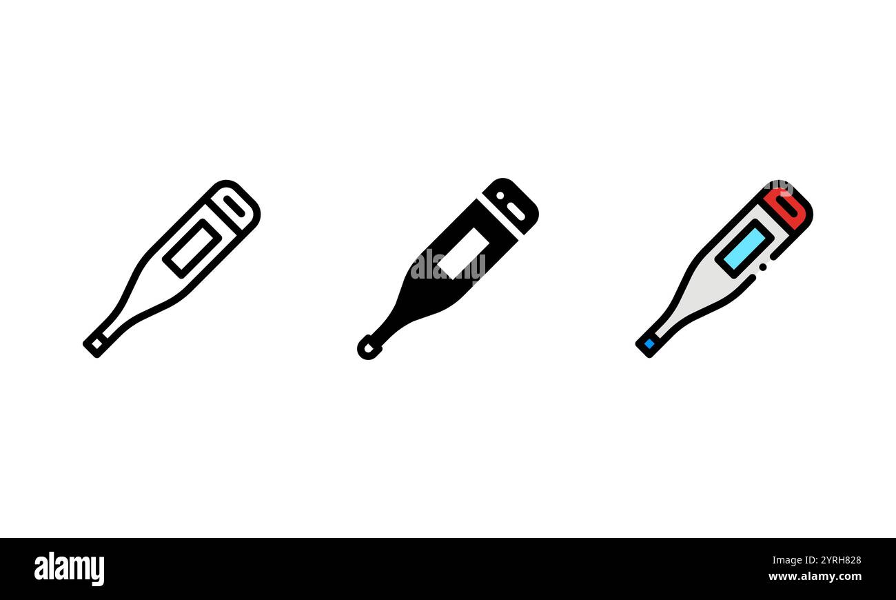 thermometer Icon. vector icon with outline, glyph, and filled outline style. which represents a ...