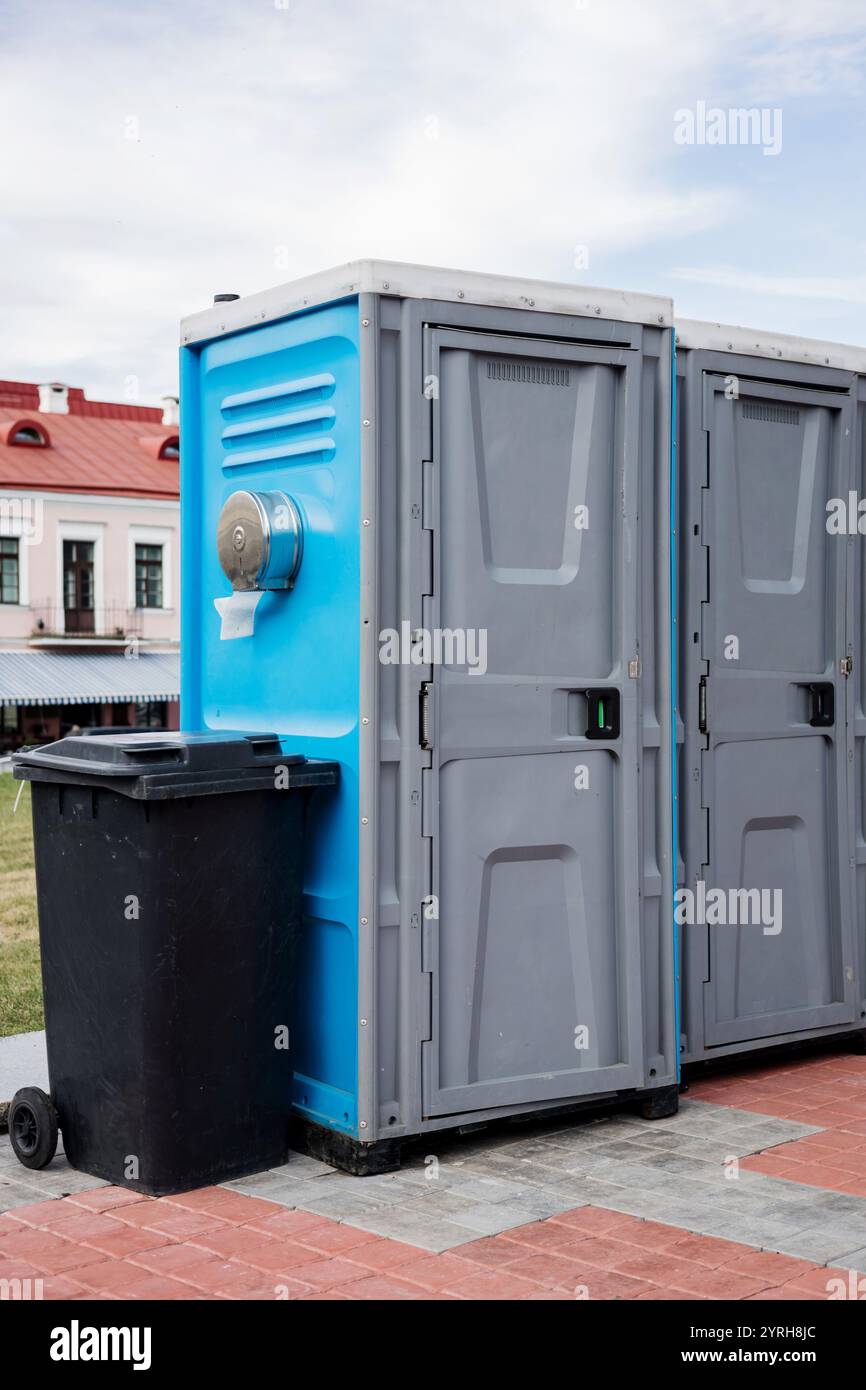 Mobile toilets for public events. Bio Urban WC Stock Photo - Alamy