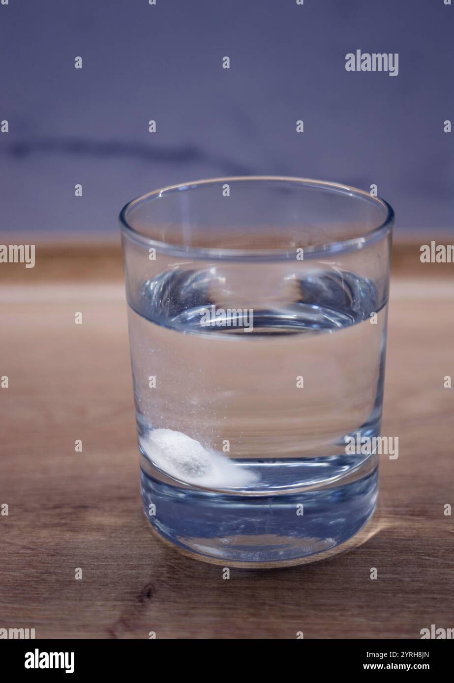 Instantly tablet dissolve swiftly in a glass of water, releasing of ...