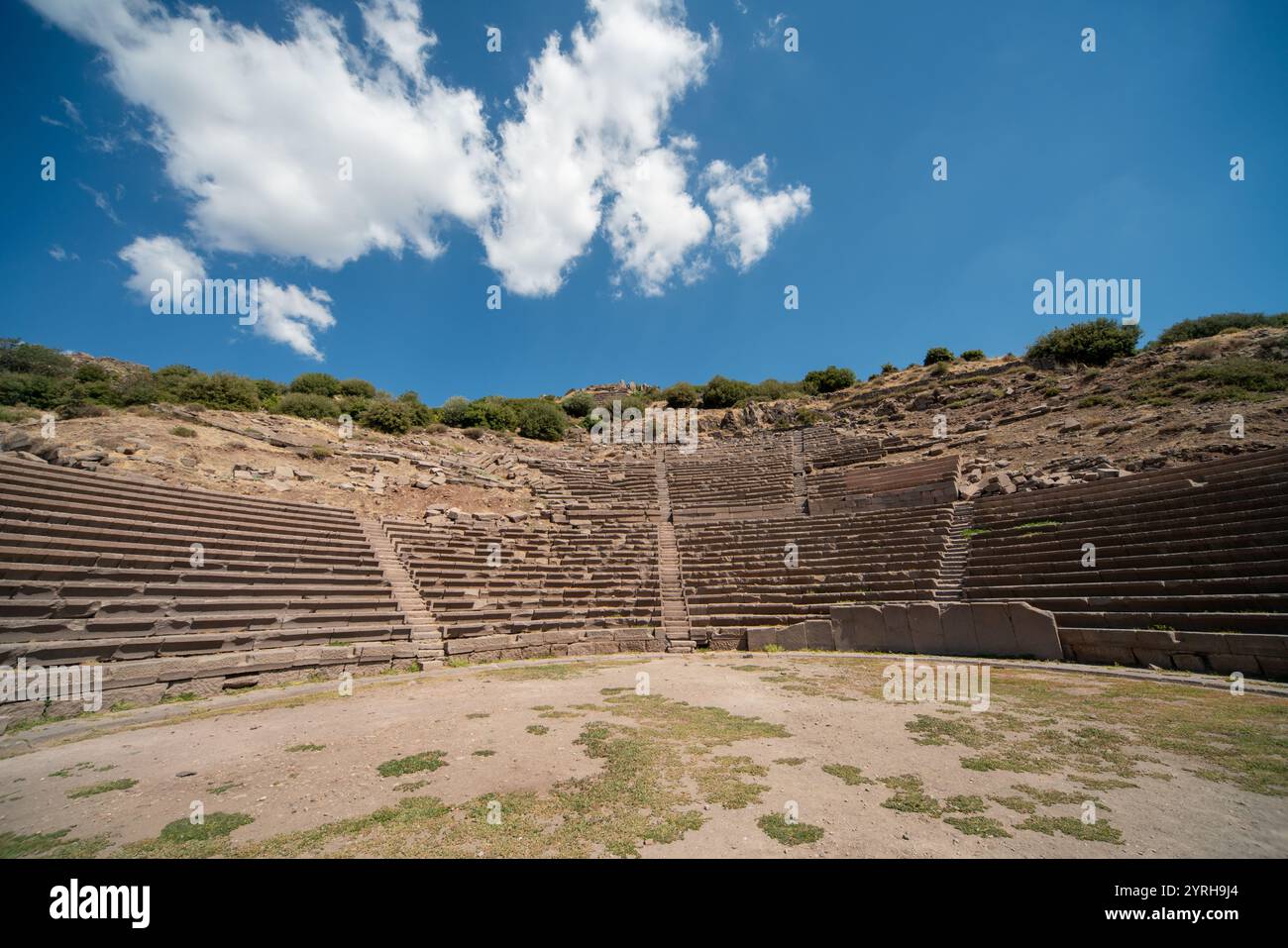 Ancient Theater Ruins at Assos Archaeological Site in Turkey: Historic ...