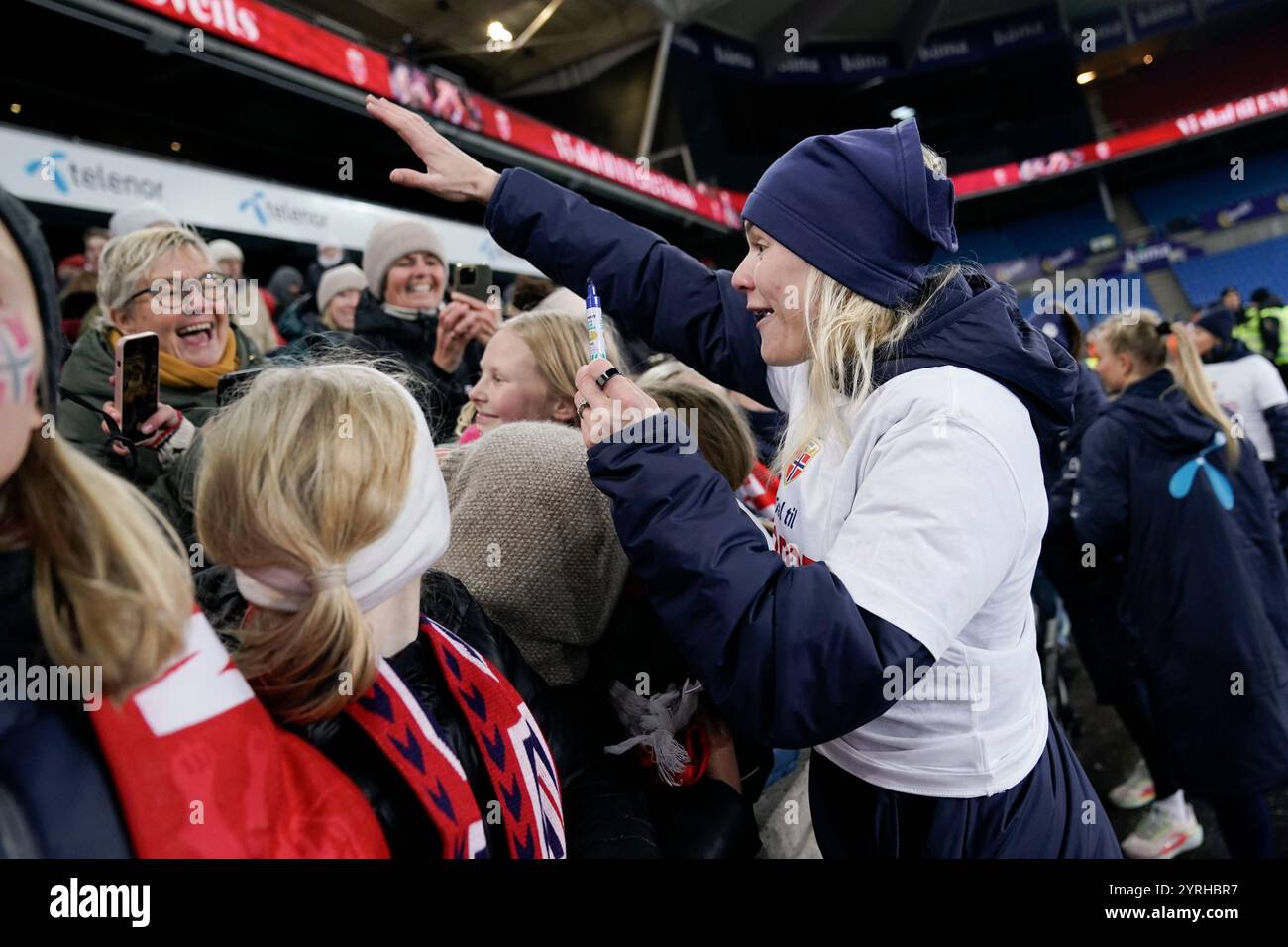 Oslo 20241203. Ada Hegerberg signs autographs after the European ...