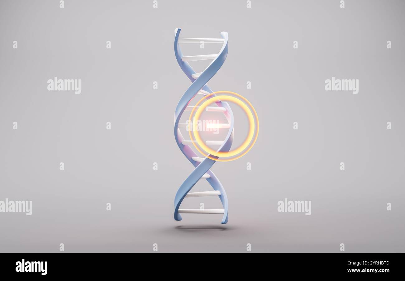 DNA with biological concept, 3d rendering. 3D illustration Stock Photo ...