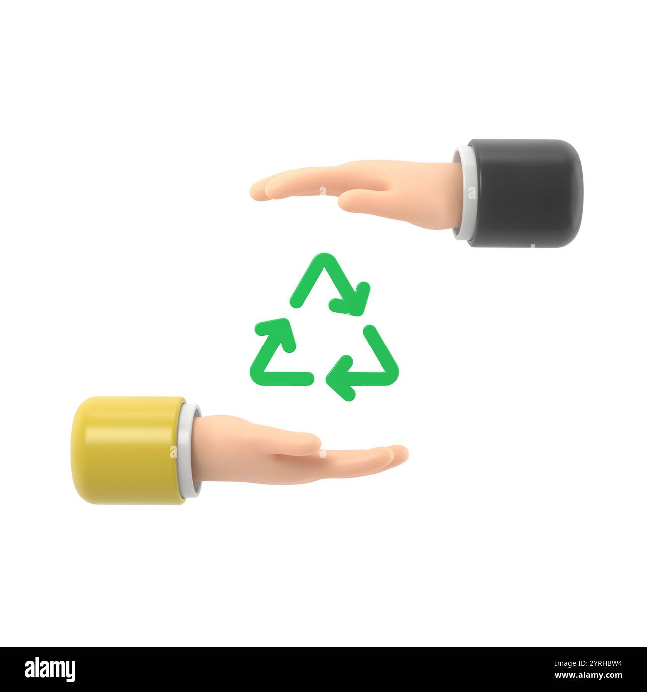 Eco friendly. Save nature. Ecology business. Paper recycle icon in hand ...