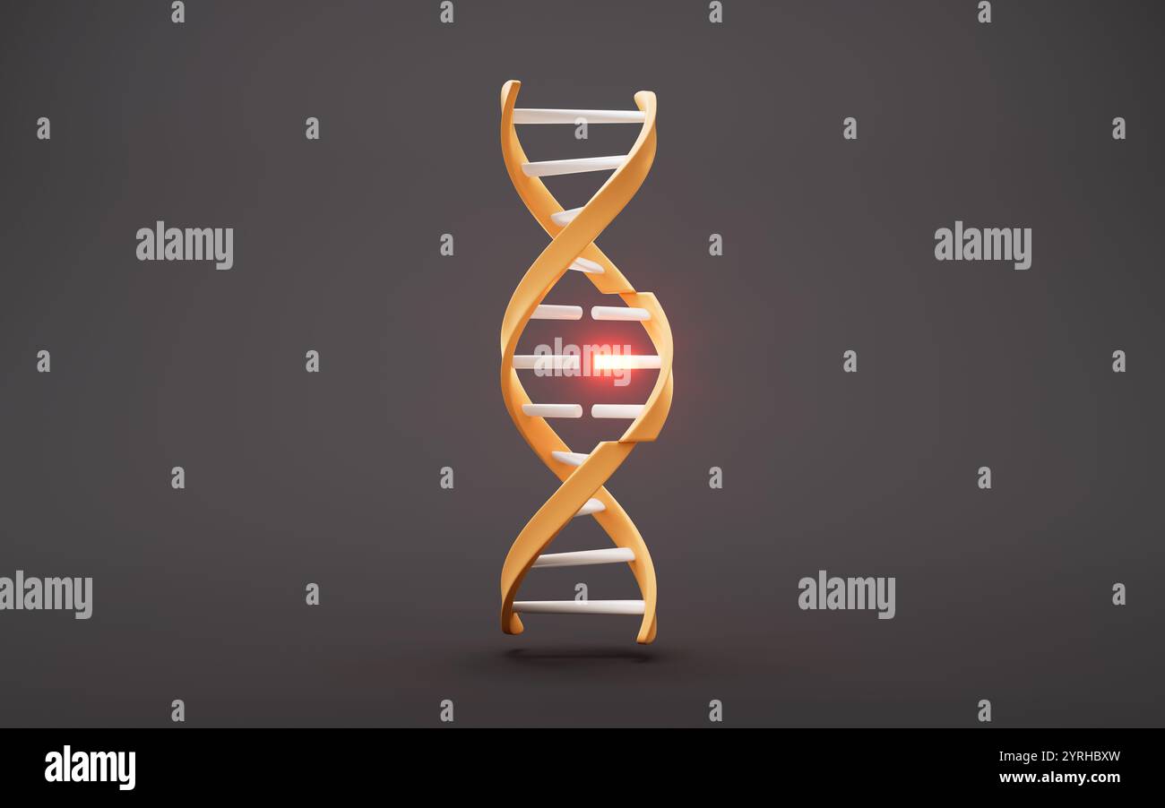 DNA with biological concept, 3d rendering. 3D illustration Stock Photo ...