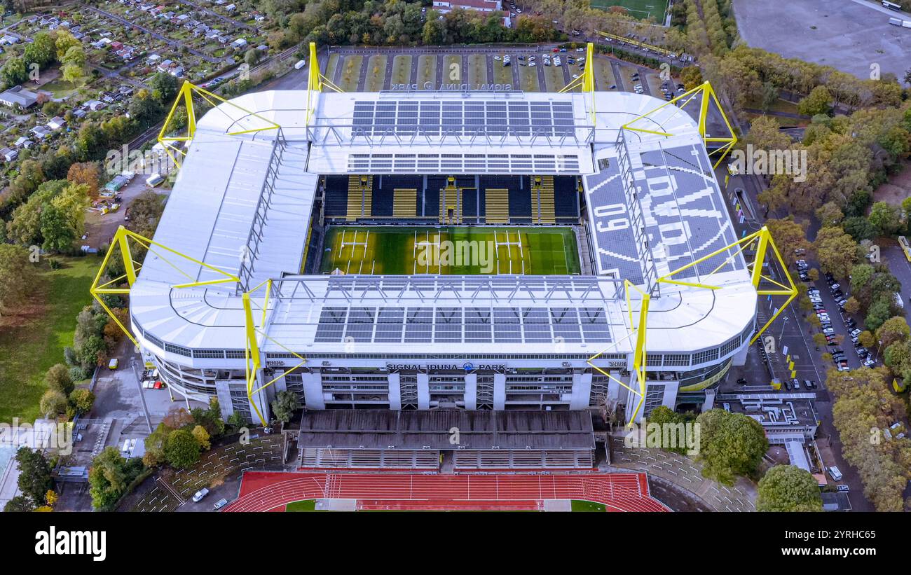 Spectacular aerial view of Signal Iduna Park, the iconic home of ...