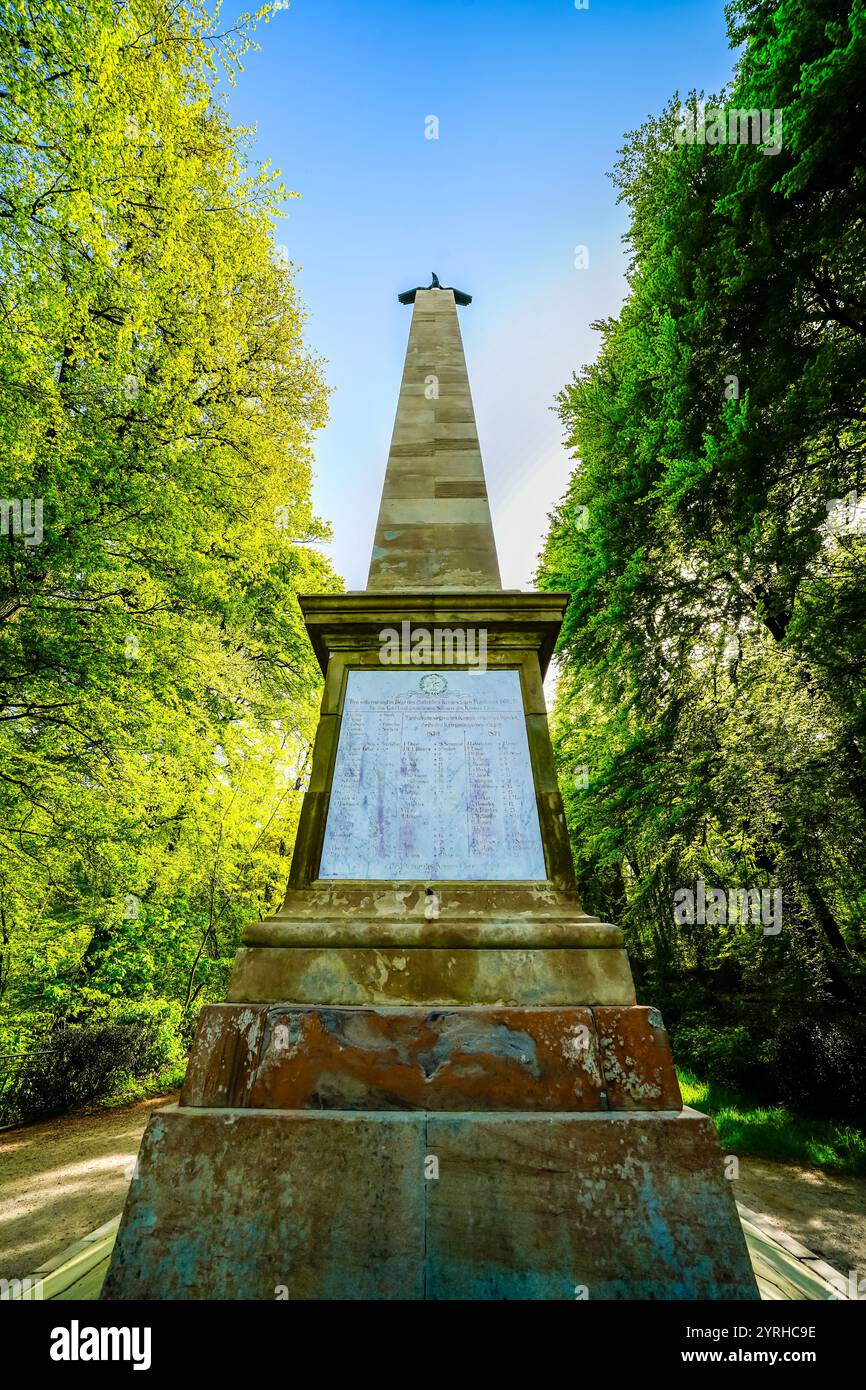 Monument Copper Button. High column above the Klever Amphitheater as a ...