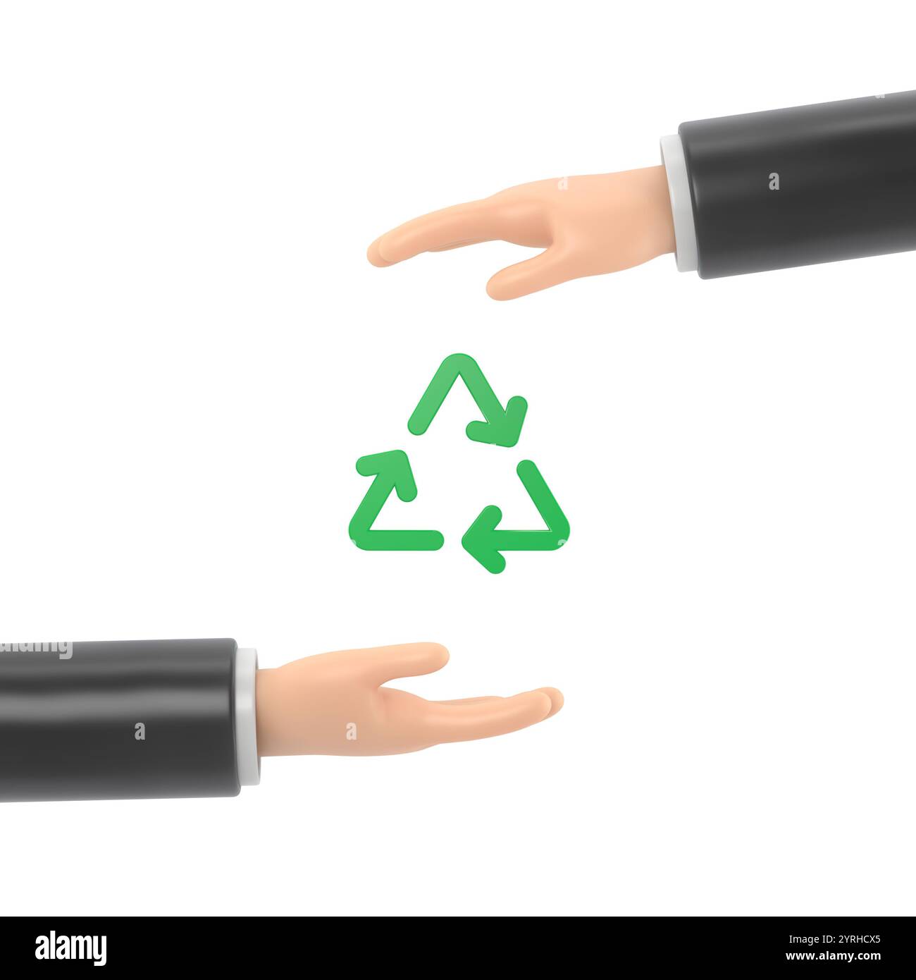 Eco friendly. Save nature. Ecology business. Paper recycle icon in hand ...