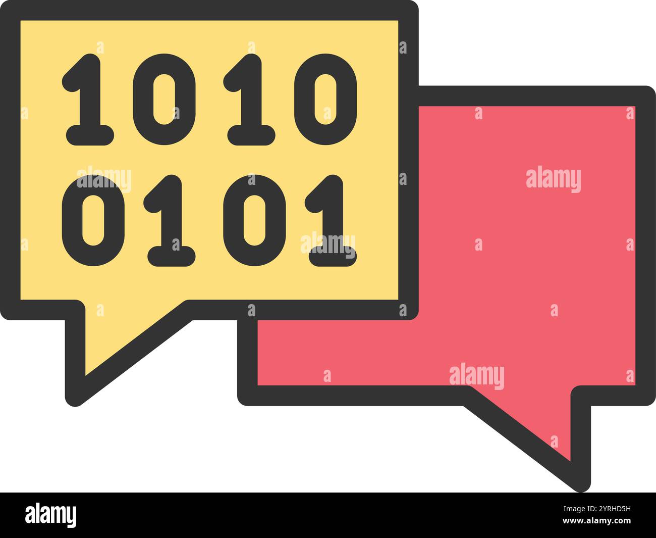 Binary Messages Icon Vector Image Suitable For Mobile Application Web Application And Print