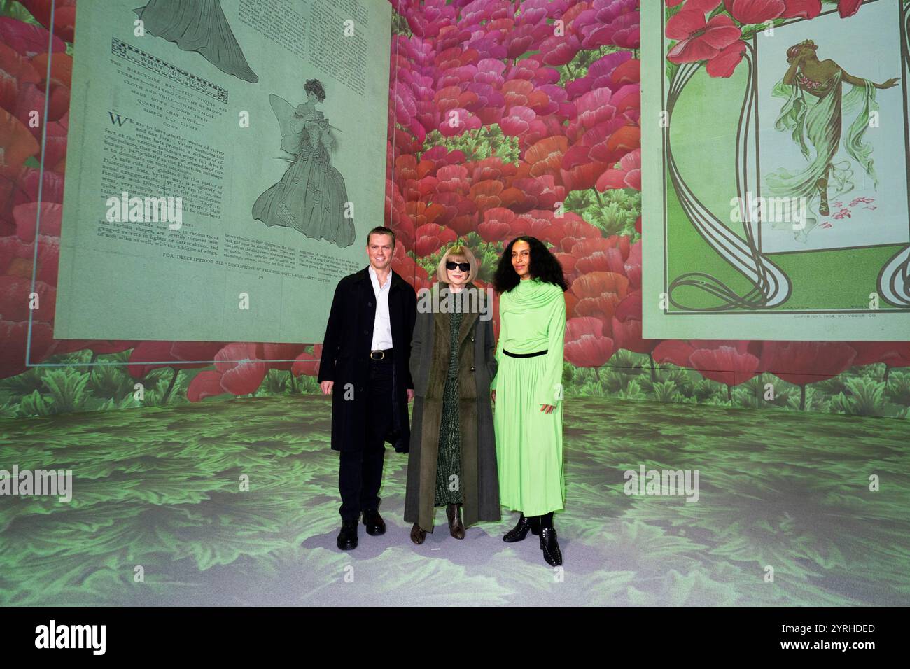 Anna Wintour (centre) with Mark Guiducci and Chioma Nandi at the ...