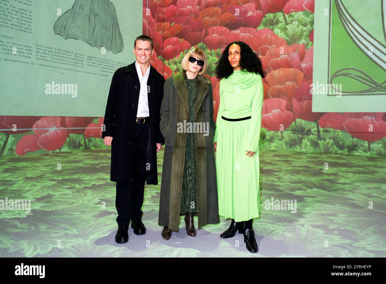 Anna Wintour (centre) with Mark Guiducci and Chioma Nandi at the ...