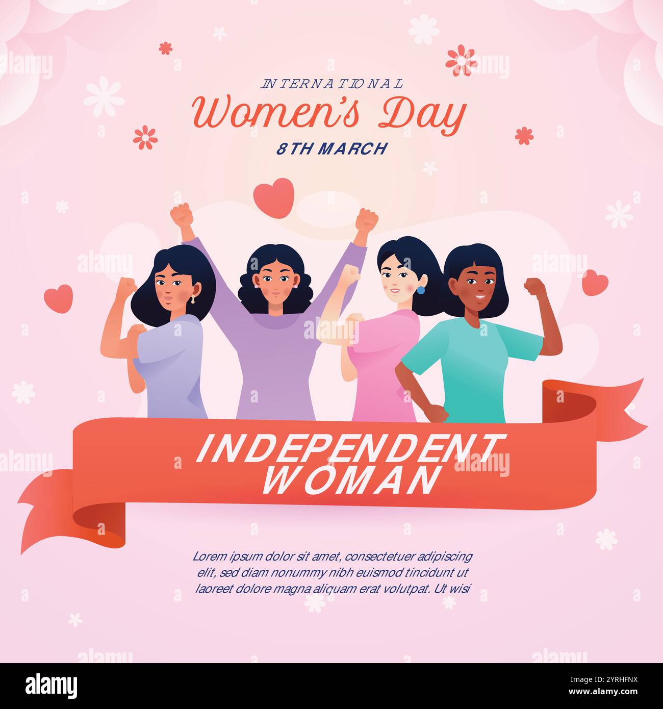 Feminism equality confidence women Stock Vector Images - Alamy