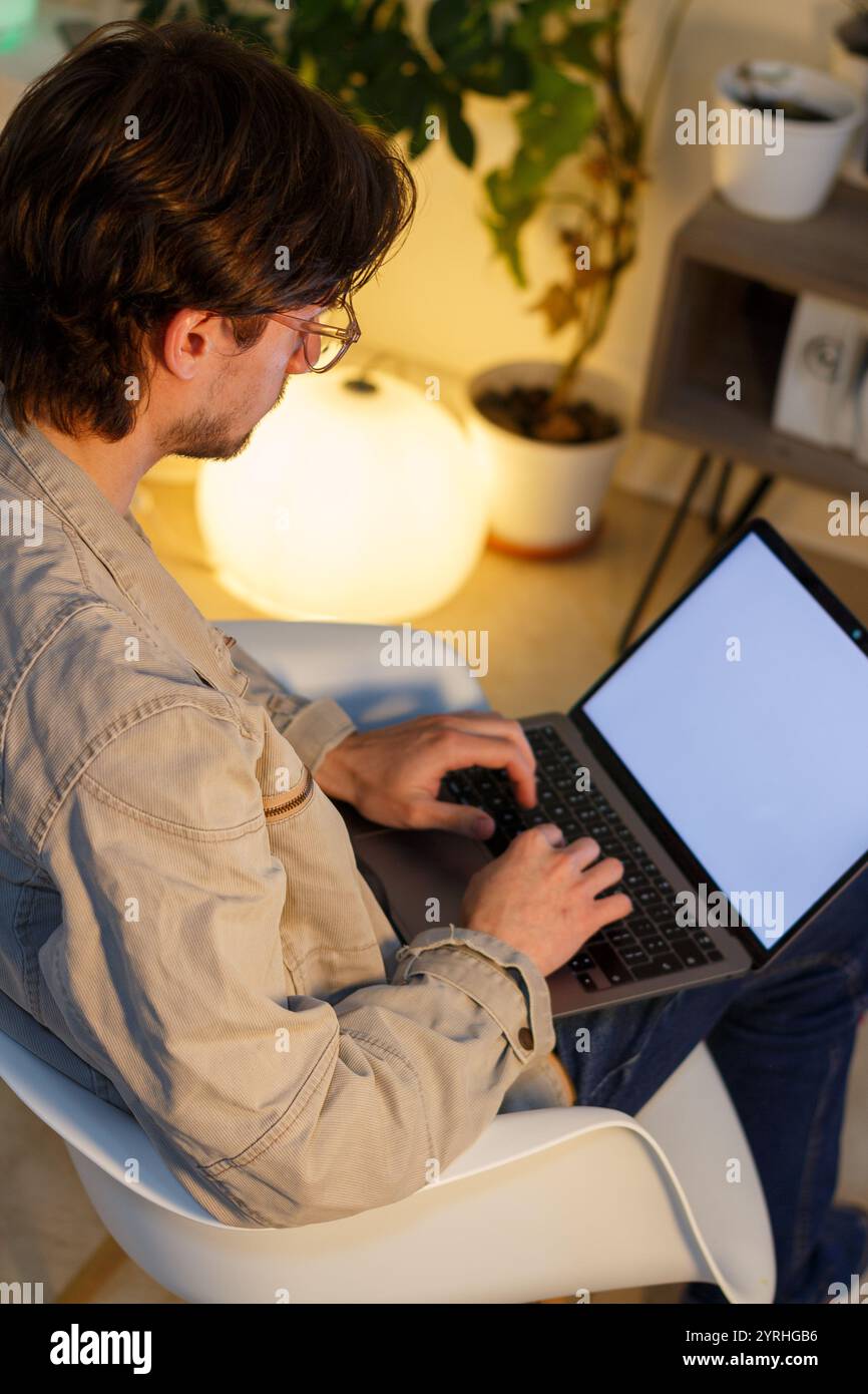 Focused individual types on hi-res stock photography and images - Alamy
