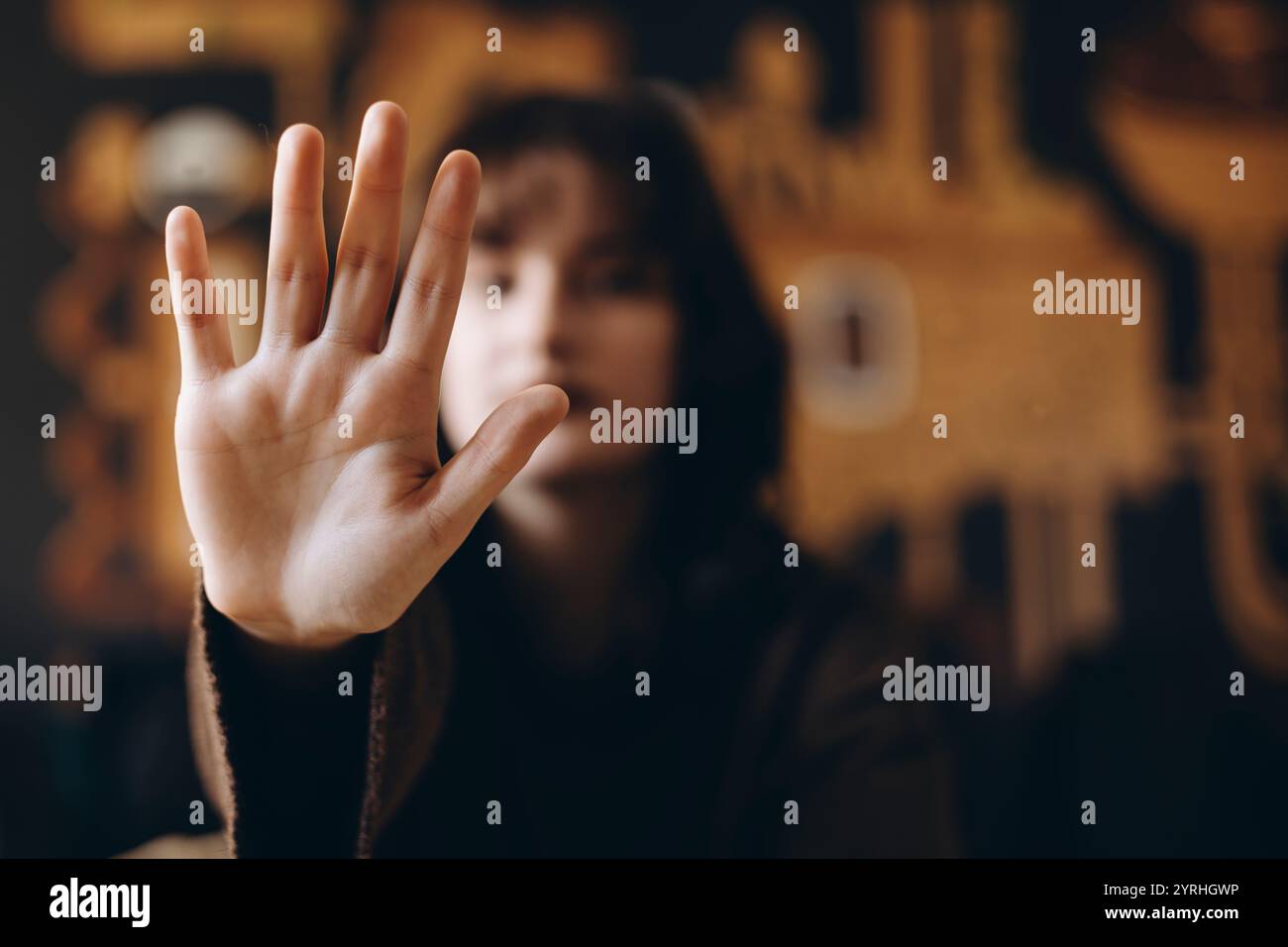 Hand gesture conveys hi-res stock photography and images - Alamy