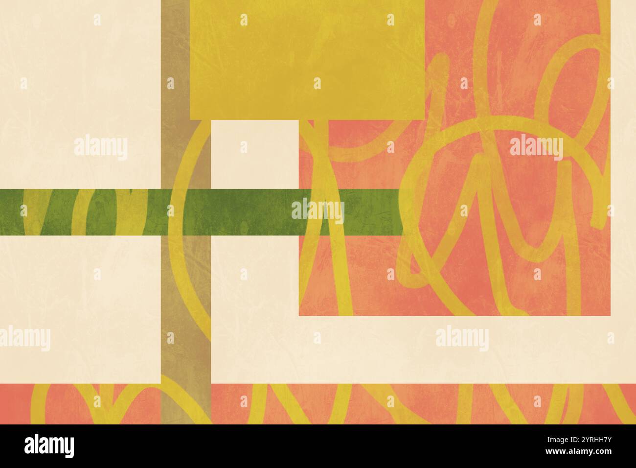 An Abstract Illustration Featuring Geometric Shapes With Vibrant Colors The Composition Includes