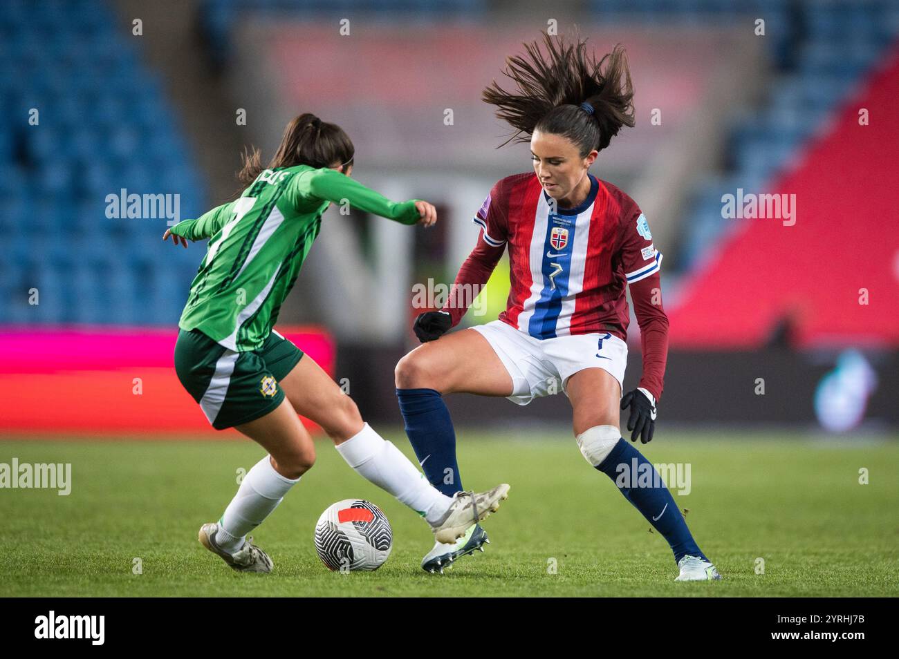 Oslo, Norway. 03rd, December 2024. Ingrid Engen (7) of Norway seen ...