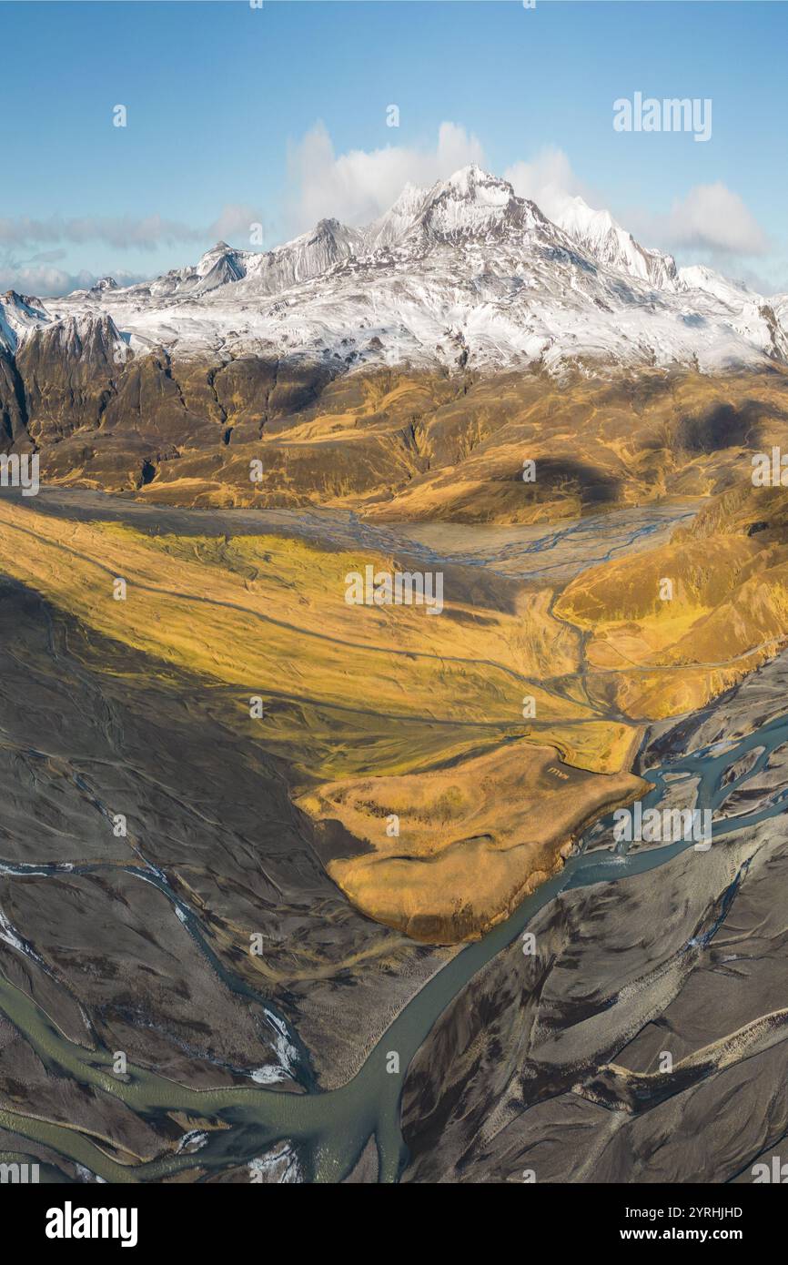 Drone capturing breathtaking beauty iceland hi-res stock photography ...