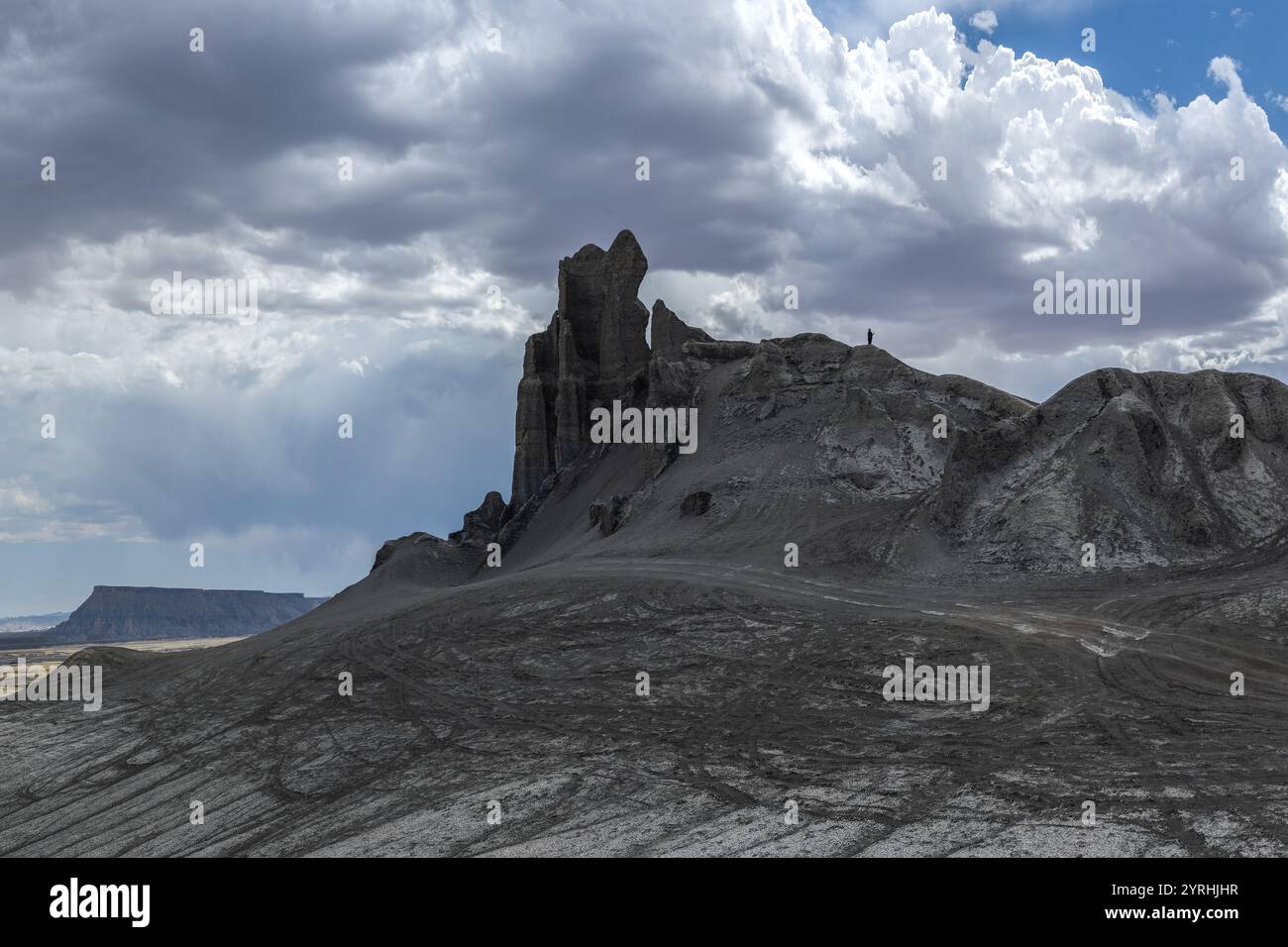 Captivating view of Factory Butte in Utah, featuring rugged rock ...