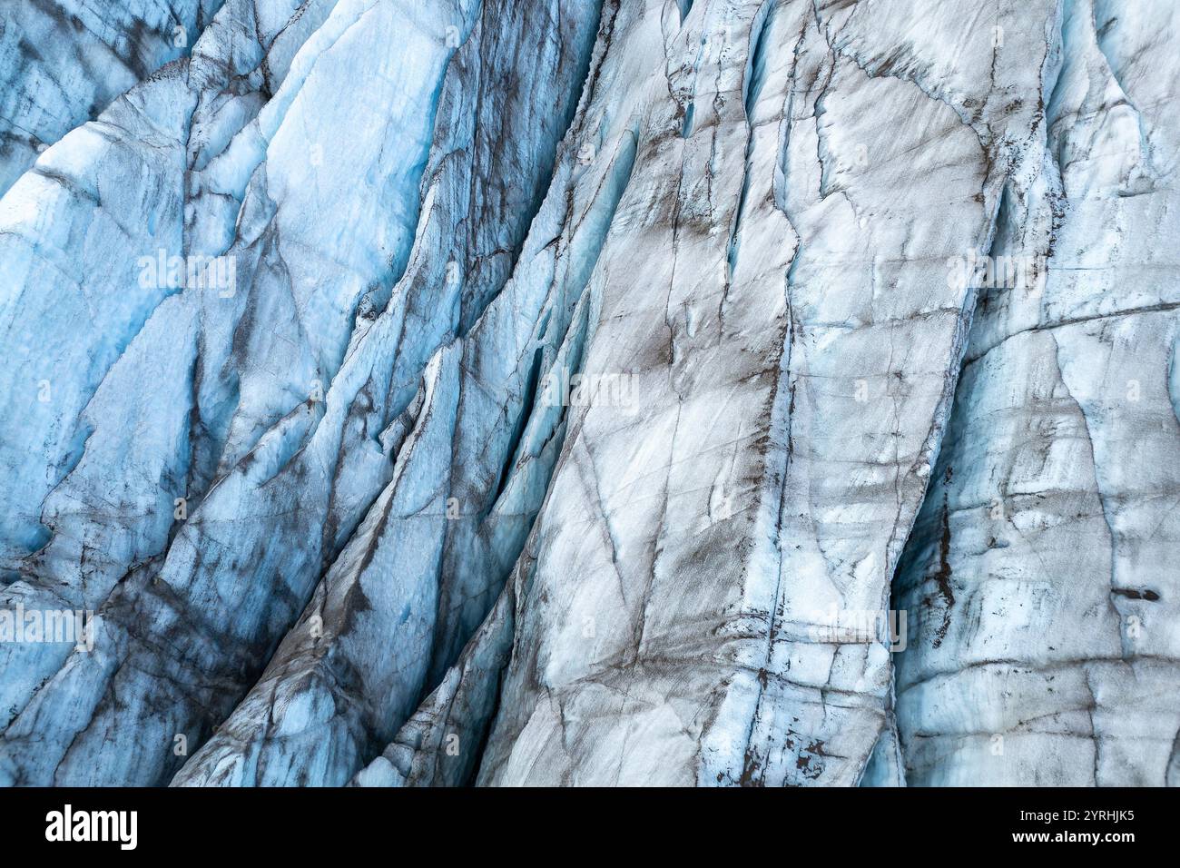 Explore the captivating textures of a glacier's surface, showcasing ...