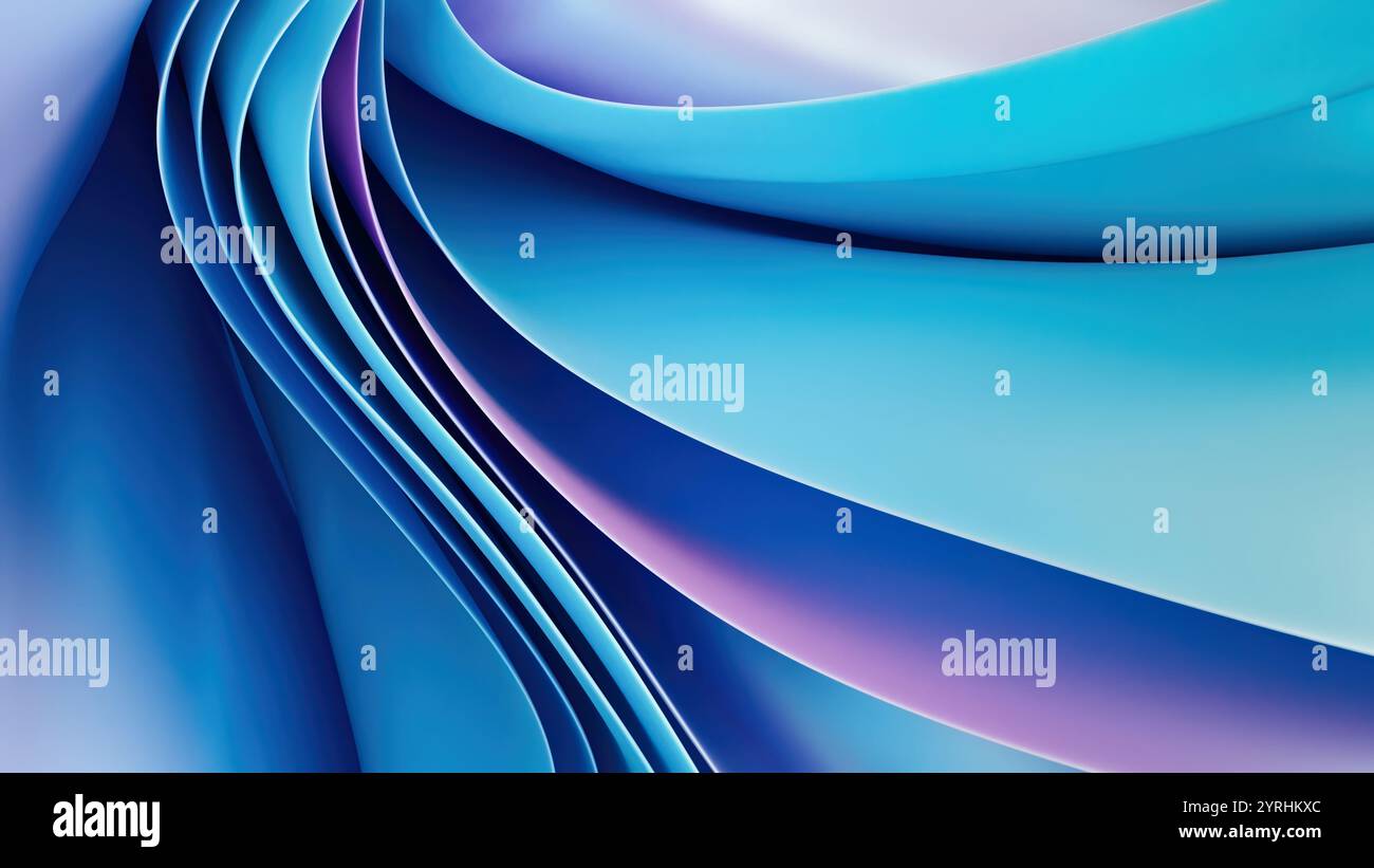 This Vibrant 3d Illustration Features Layers Of Abstract Colorful Waves The Flowing Design