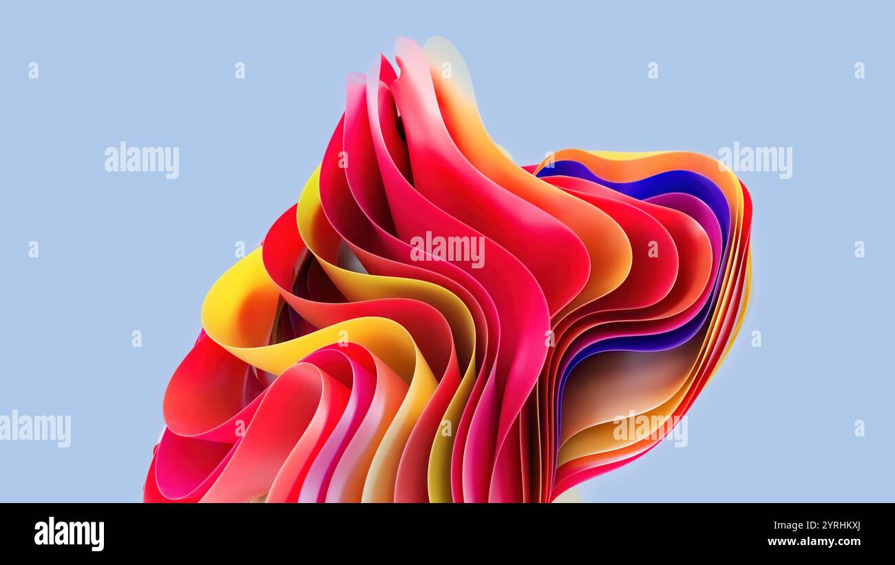 Multicolor paper layers 3d hi-res stock photography and images - Alamy