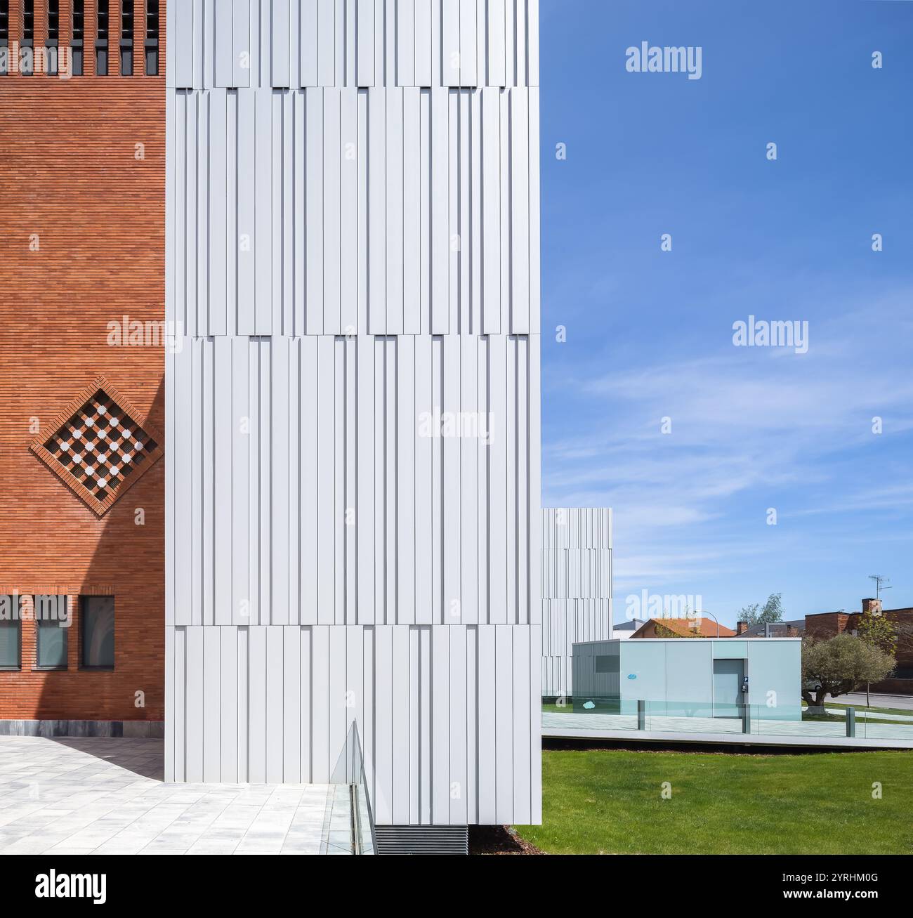 Contemporary hospital building highlighting sleek white facades and ...